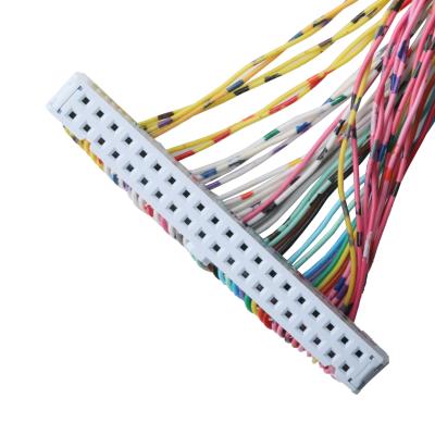 China 40-Pin IDC Ribbon Cable Harness - 28AWG 0.05mm Pitch - 40-Conductor Flat Wire for sale