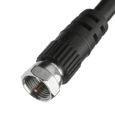 China Dual F59 Male Coaxial Cable - RG59/U 75 Ohm Black Shielded A/V Cable for sale