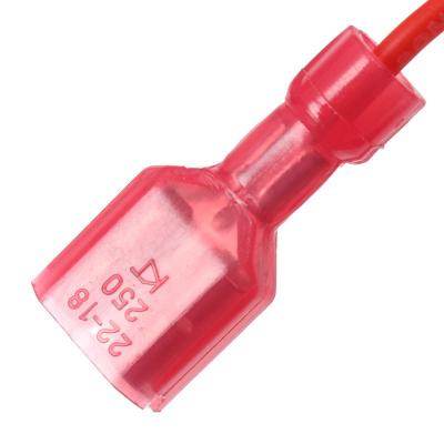 China Custom 6.3mm Fully Insulated Female Terminal Wire Harness with Tinned Wire Leads for sale