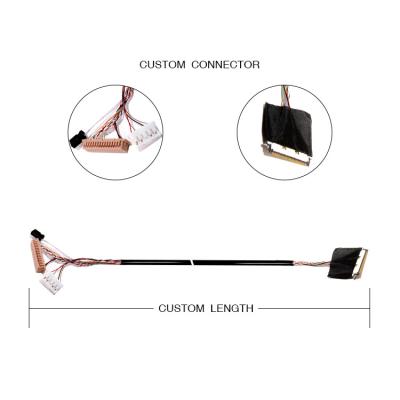 China 40PIN To 30PIN LVDS Cable Assembly   Connector 20345 040T 32R to DF13 for sale