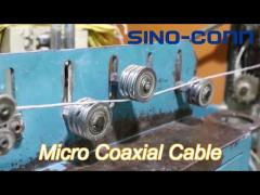 high-density signal cable assembly with 40awg blue wires and latching connectors