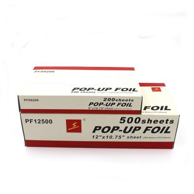 Cina Disposable Kitchen Silver Pop Up Foil Sheet In Aluminum Foil con lunghezza personalizzata in vendita