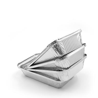 China Pulp Moulding Disposable Lunch Box Aluminum Foil Packaging Box for Fast Food Takeaway for sale