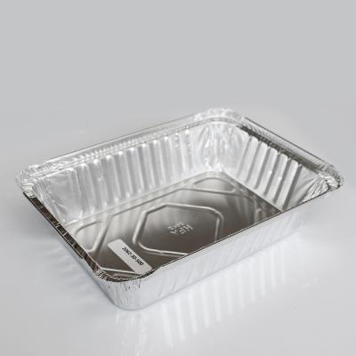 China Pulp Moulding Disposable Lunch Box Aluminum Foil Packaging Box for Fast Food Takeaway for sale