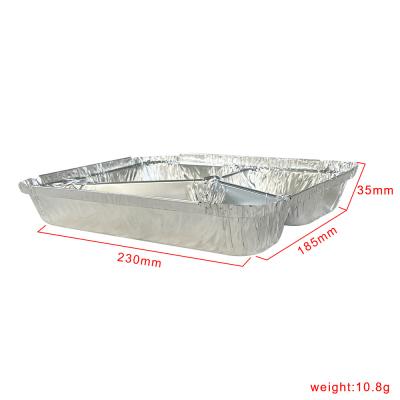 China Custom Order Accepted Aluminum Foil Food Container for Rectangular Muffin Packaging for sale