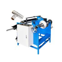 China Plastic Packaging Material Small Kitchen Foil Rewinder Machine at 1350*840*960 Size for sale