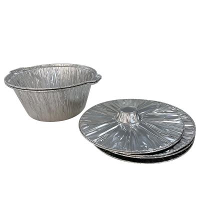 Cina Contenitore per alimenti contenitore pesante monouso in foglio di alluminio con coperchio in vendita