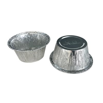 China Food Packing Process Type Pulp Moulding Round Aluminum Foil Bowl with Plastic Lid for sale
