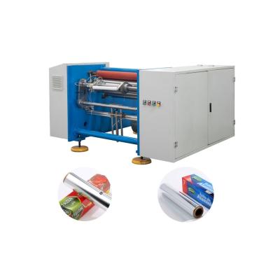 China Verpakkingssoort Hoofdstuk Halfautomatische terugspoelmachine voor zware aluminiumfolie rollen Te koop