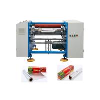 China Packaging Type Case Semi-automatic Rewinder Machine for Heavy Duty Aluminium Foil Roll for sale