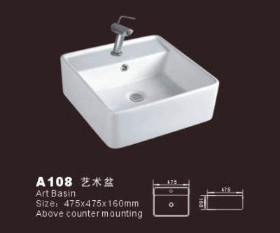 China Square ceramic basin for sale