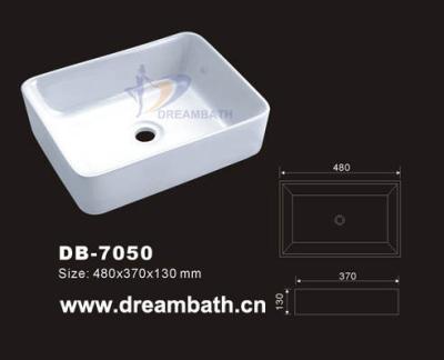 China Rectangular ceramic basin for sale