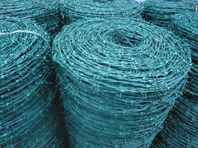 China Dureza alta do arame farpado revestido plástico do calibre do Pvc 13 à venda