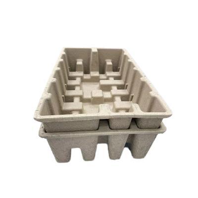 Cina Vassoio riciclato urgente asciutto, polpa modellata canna da zucchero Tray Packaging in vendita