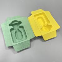 China Biodegradable Molded Pulp Packaging Molded Pulp Insert Paper Pulp Tray With Color for sale