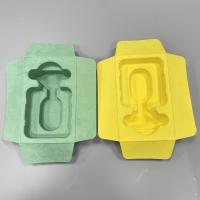 China Biodegradable Molded Pulp Packaging Molded Pulp Insert Paper Pulp Tray With Color for sale