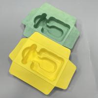 China Biodegradable Molded Pulp Packaging Molded Pulp Insert Paper Pulp Tray With Color for sale