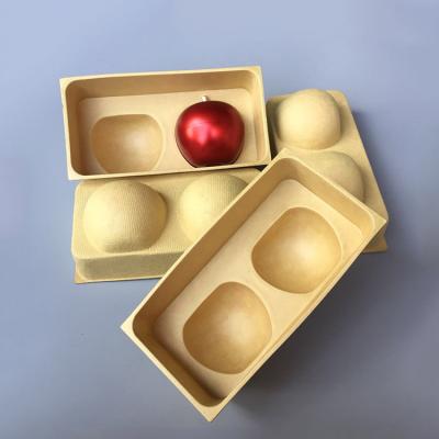 Cina Vassoio biodegradabile della stampa bagnata, cartapesta modellata di carta di bambù in vendita