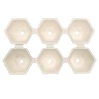 China White Bagasse Sugarcane Packaging , Compostable Moulded Pulp Tray for sale