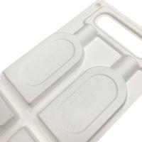 China Disposable Bamboo Paper Tray , Antioil Compostable Clam Shell Containers for sale