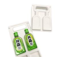 China Disposable Bamboo Paper Tray , Antioil Compostable Clam Shell Containers for sale