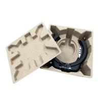 China Recycled Pulp Packaging Dry Press Molded Pulp Tray Compostable Packaging Insert for sale