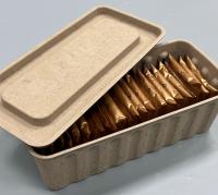 China Recycled Paper Pulp Box Molded Pulp Packaging Box With Lid for sale