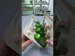 Bamboo Pulp Paper Box , Wine Bottle Molded Recycled Paper Gift Boxes