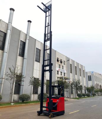 China Full Electric Reach Forklift Truck 1.5t 3m Steering Wheel Cds 1530 Battery Reach Jack for sale