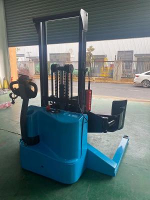China New 500-1500 Kg Load Capacity Electric Pallet Lift Stacker Electric Stacker With Paper Roll Clamp for sale