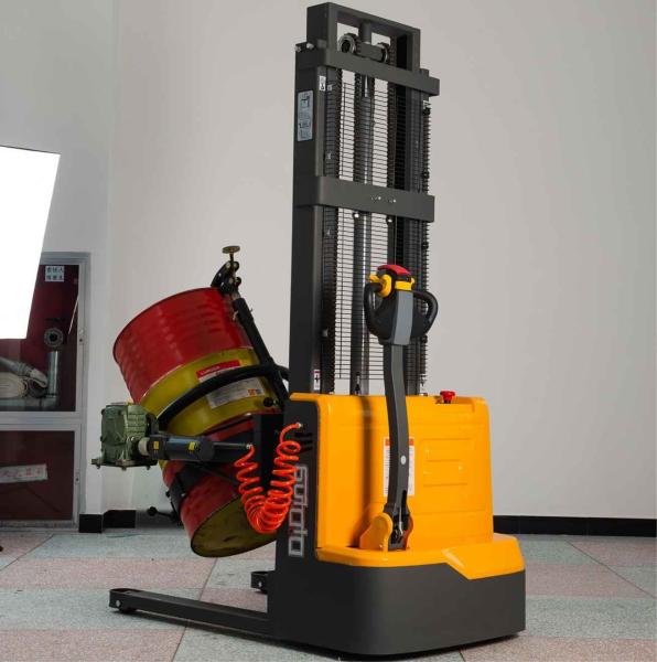 CE Certificated 350kg 500kg 3000mm Full Electric Drum Stacker Electric Oil Drum Lifter For Chemical Industry
