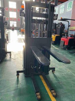 Cina Pesante 1500kg 2000kg Full Electric Pallet Stacker Battery Powered Forklift con altezza di sollevamento 1500mm e certificato CE per uso in piccoli magazzini in vendita