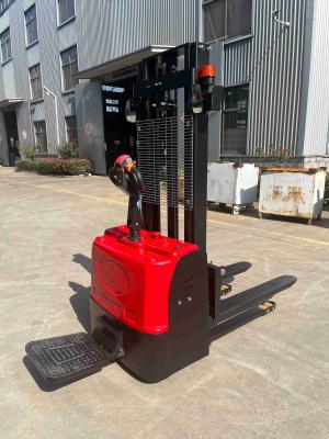 China Double Lift Electric Pallet Stacker 1 Ton 1000kg 1.5 Tons 1500kg Ride On for sale