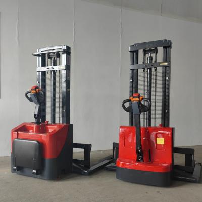 China Electric Walkie Stacker 1500kg Load Capacity Adjustable Forged Fork for sale