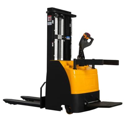 China Electric Pallet Stacker with 1070mm Fork Length 850mm Fork Width and 1738/2099mm Turning Radius for sale