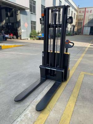 China CE Certified Electric Pallet Stacker with Adjustable Cab and DC Motor for Efficient Warehouse Operations for sale