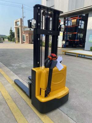 China CE Certified Electric Pallet Stacker with Adjustable Cab and DC Motor for Efficient Warehouse Operations for sale