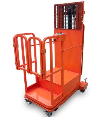 China Indoor Semi Electric Order Picker Built for Light Machinery Service and Elevated Picking Tasks for sale
