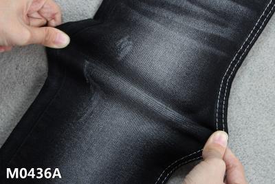 China 10,4 Unze-Denim-Gewebe-schwarzer Farbe-2% hoher Spandex 3/1 Twill der rechten Hand zu verkaufen