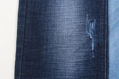 China 10.3 Oz Stretch Denim Fabric Crosshatch Custom Medium Thick Jeans Fabric for sale