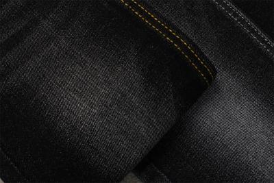 China Stretch 11.5oz Cotton Spandex Denim Fabric Sulfur Black 170cm Full Width for sale