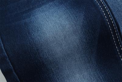 Cina 10.5 Oz Tessuto satinato denim per donne Jeans High Stretch Super blu scuro in vendita
