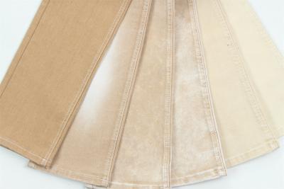 中国 カキ色 ハイストレッチスラブ デニム織物 レディースジーンズ 販売のため