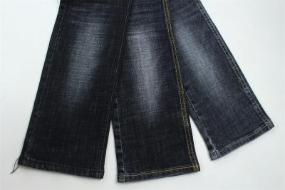 China Dark Blue Grey Crosshatch Slub Cotton Spandex Denim Fabric For Jeans for sale
