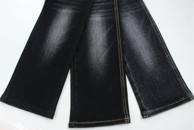 China Black Black Cotton Polyester Rayon Spandex Denim Fabric For Jeans for sale