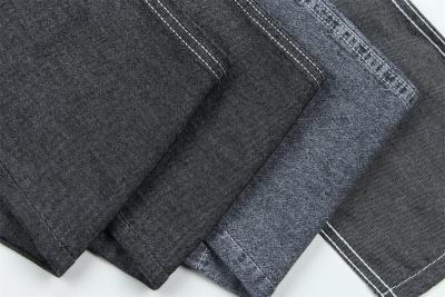 China 100% Pure Cotton Silk-like Black Lightweight Denim Fabric for sale