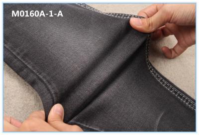 China 8Oz TR Broken Twill Black Stretch Denim Fabric for sale