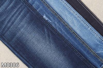 China 10.5oz Cotton Polyester Spandex Denim Fabric Warp Slub Jeans Material for sale