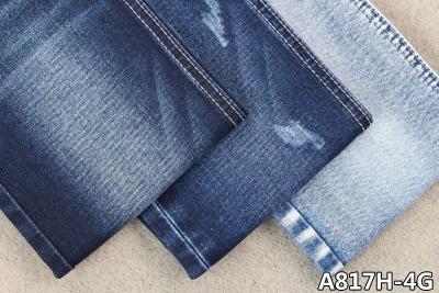 China 11.2oz Stretch Denim Fabric Indigo Blue Sanforizing Jeans With OA Yarn for sale