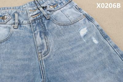 China 100% Organic Cotton Denim Fabric No Spandex Dark Blue  3/1 Left Hand Weave for sale